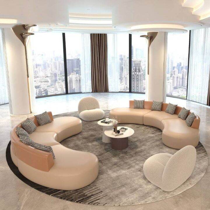 Curved Sofa VIP Club Rest Leisure Exhibition Hall Negotiation Meeting ...