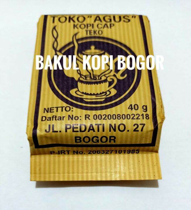 KOPI CAP TEKO 40 GRAM TANPA GULA ISI 10 BUNGKUS BY TOKO AGUS KHAS BOGOR ...