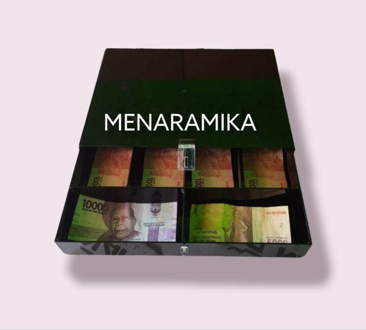 Tempat Uang Akrilik / Kasir Uang model tarik / Money Organizer | Lazada ...
