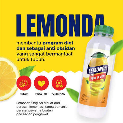 LEMONDA SARI BUAH LEMON ASLI 100% PURE LEMON | Lazada Indonesia
