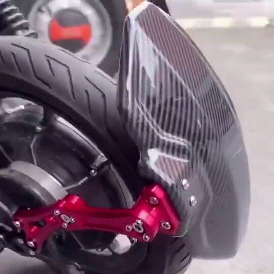 Universal Motorcycle Rear Fender Carbon Fiber Printed Plastic Mudguard ...