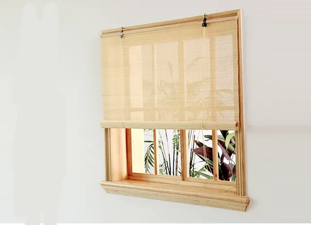 Home and Living Natural Bamboo Blinds Rollable Native Blinds Window ...