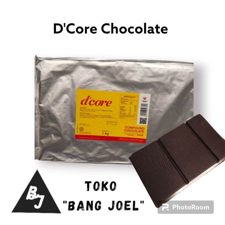 D'Core Chocolate Compound 1kg / Cokelat Dark / Coklat Compound 1kg ...