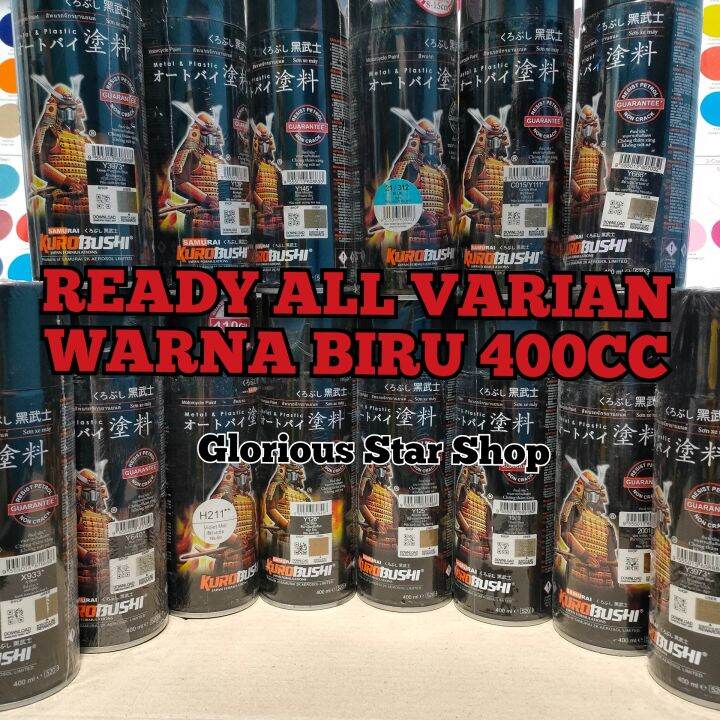 Pilok Pilox Cat Semprot Samurai Paint Ready Semua Varian Warna Biru Glossy Metalic Doff Dop ...