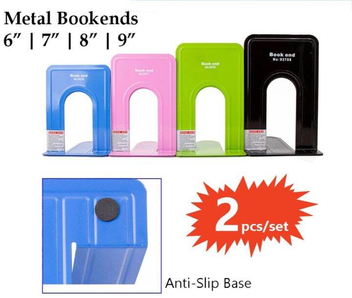 Metal Book Stand / Book End / Pembatas Buku / Penahan Buku / Sandaran ...