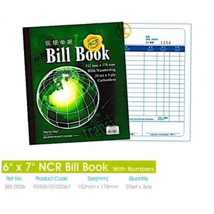 Murah 2ply 3ply NCR Bill Book Receipt Book Invoice Cash Bill Buku Resit ...