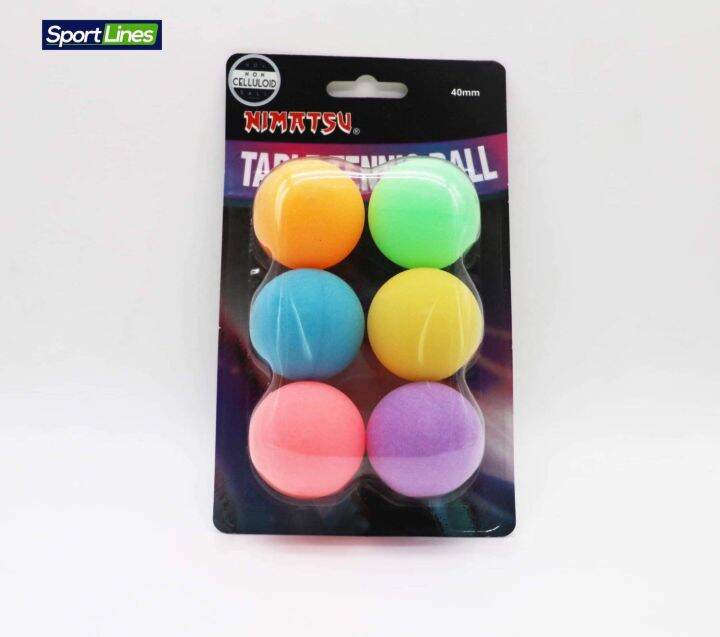 NIMATSU MULTI COLOR TABLE TENNIS BALL 6PCS | Lazada PH