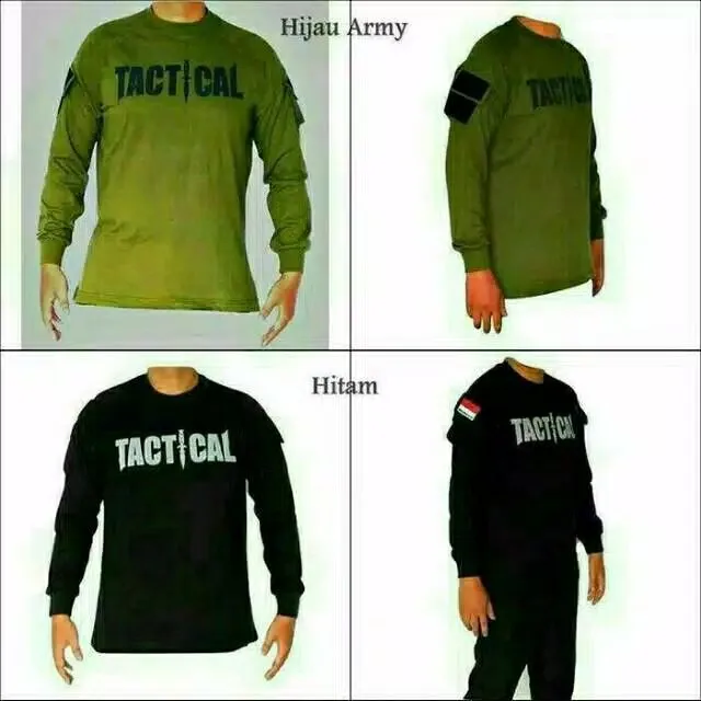 Kaos Tactical Lengan Panjang Baju Tactical Original Outdoor Lapangan Pdl | Lazada Indonesia