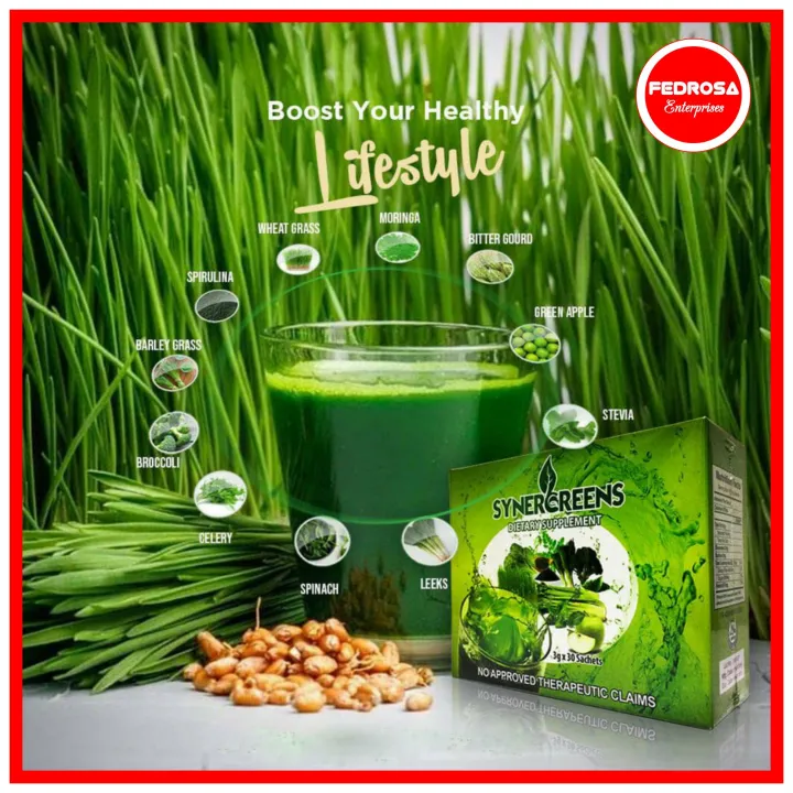 SynerGreens 11-in-1 Dietary Health Drink Supplement (FEDROSA) | Lazada PH