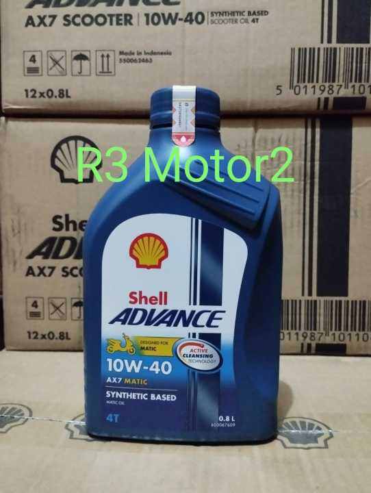 Oli Shell Advance Matic AX7 10W/40 0.8L 800ml Synthetic untuk motor ...