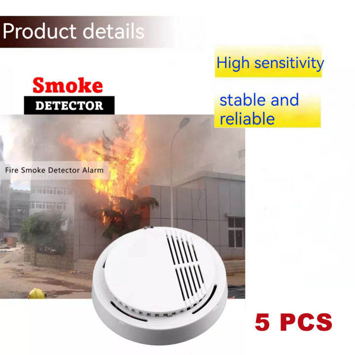 Fire Alarm Smoke Detector Indoor Security System 9V Wireless Smoke ...