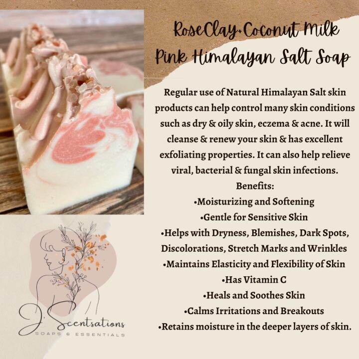 Rose Clay + Coconut Milk Pink Himalayan Soap | Lazada PH