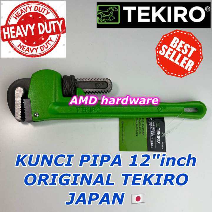 KUNCI PIPA 12 inch TEKIRO ORIGINAL JAPAN PIPE WRENCH HEAVY DUTY TANG ...