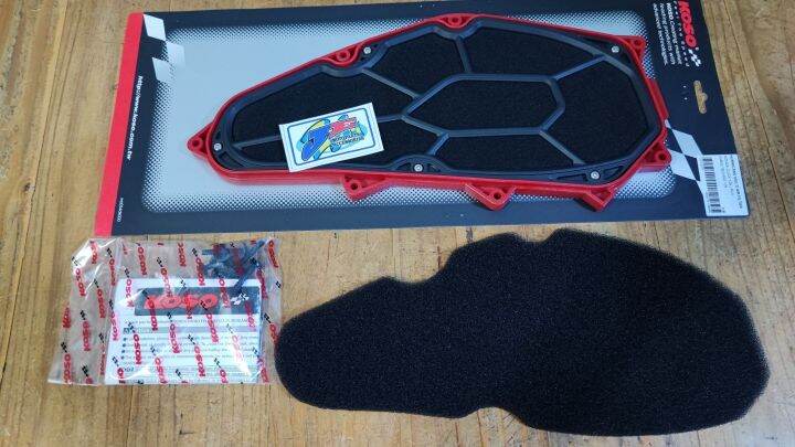 KOSO AIR FILTER WITH 2 WASHABLE FOAM FOR HONDA CLICK 125/150 V1/V2 ...