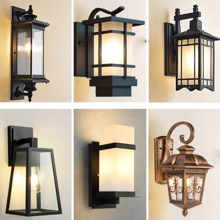 Outdoor Courtyard Wall Lamp Vintage Wall Lamp IP65 Waterproof Gate ...