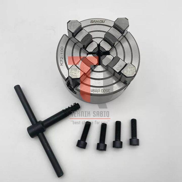 Chuck bubut 4inch kaki 4 | Chuck bubut 4 inch 4 jaw | Klaw 4 inch kaki ...