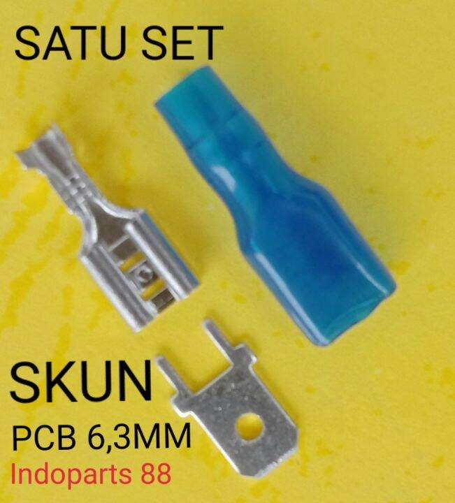 (1 Set ) SKUN KABEL (UK 6,3 MM) SKUN GEPENG CABLE GEPENG SOKET SKUN ...