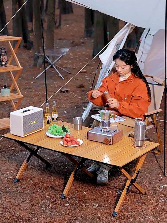 WTHB โต๊ะพับได้ โต๊ะแคมป์ปิ้ง โโต๊ะแคมป์ปิ้ง อลูมิเนียม แบบพกพา โต๊ะ ...