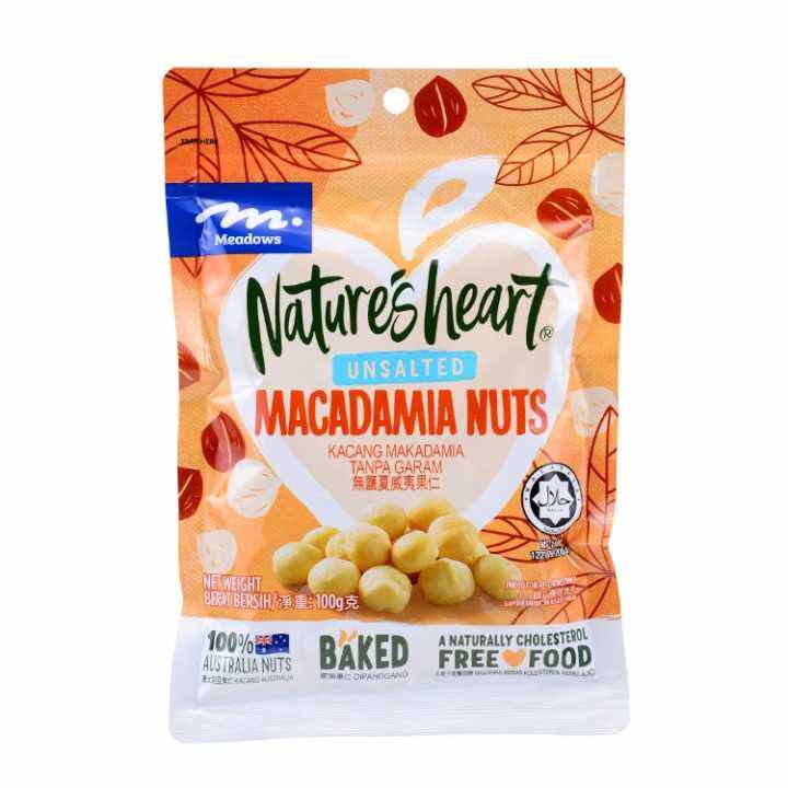 Meadows Nature's Heart Unsalted Macadamia Nuts 100g | Lazada PH