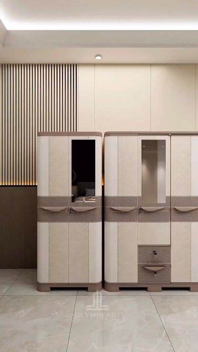 Olymplast SCOC 3P Wood Lemari Pakaian Plastik Lemari Baju Minimalis 3 ...