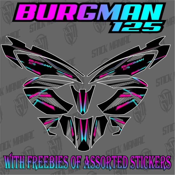 Suzuki Burgman 125 decals sticker, Laminated | Lazada PH