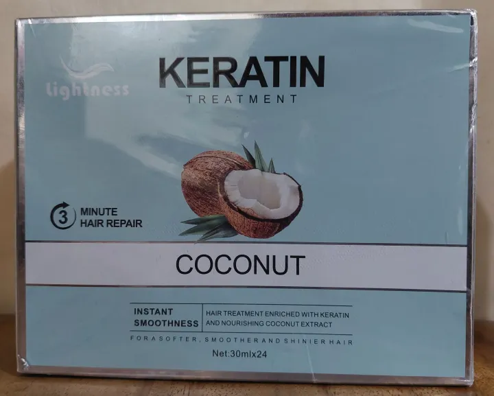 3 MINUTE LIGHTNESS KERATIN HAIR TREATMENT COCONUT 30ml x 24 | Lazada PH