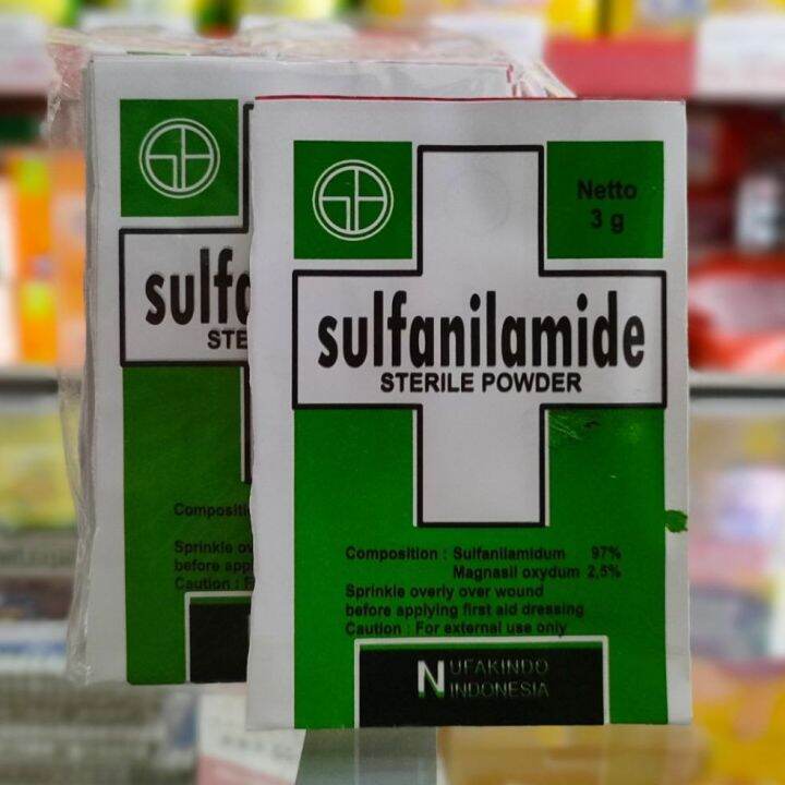 1 SACHET SULFANILAMIDE ORIGINAL 3 GRAM SACHET / OBAT KORENG LUKA BOROK ...