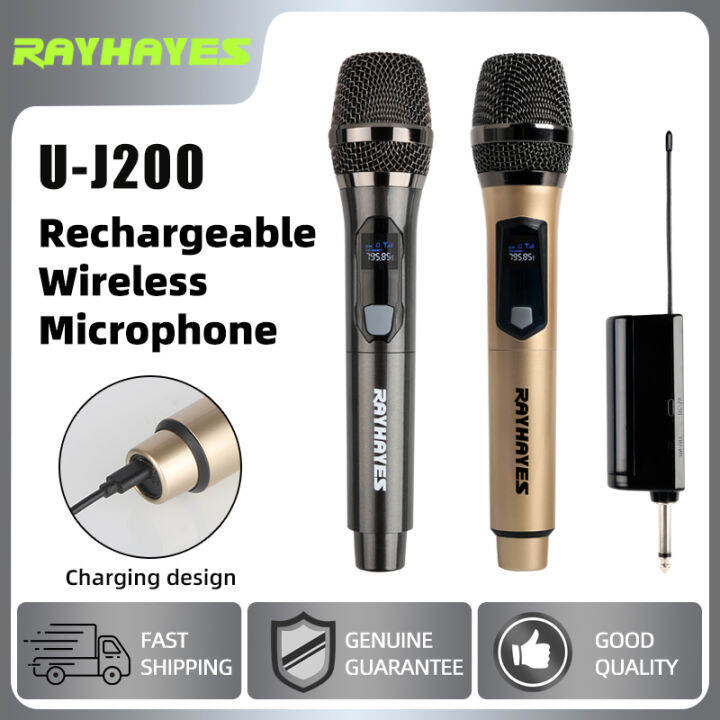 RAYHAYES U-J200 Handheld original Wireless Microphone UHF Rechargeable ...