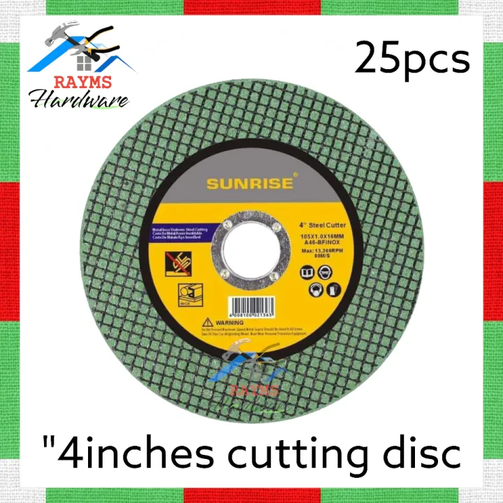 CUTTING DISC SUNRISE 4inches 25pcs heavy duty high quality || By RAYMS ...