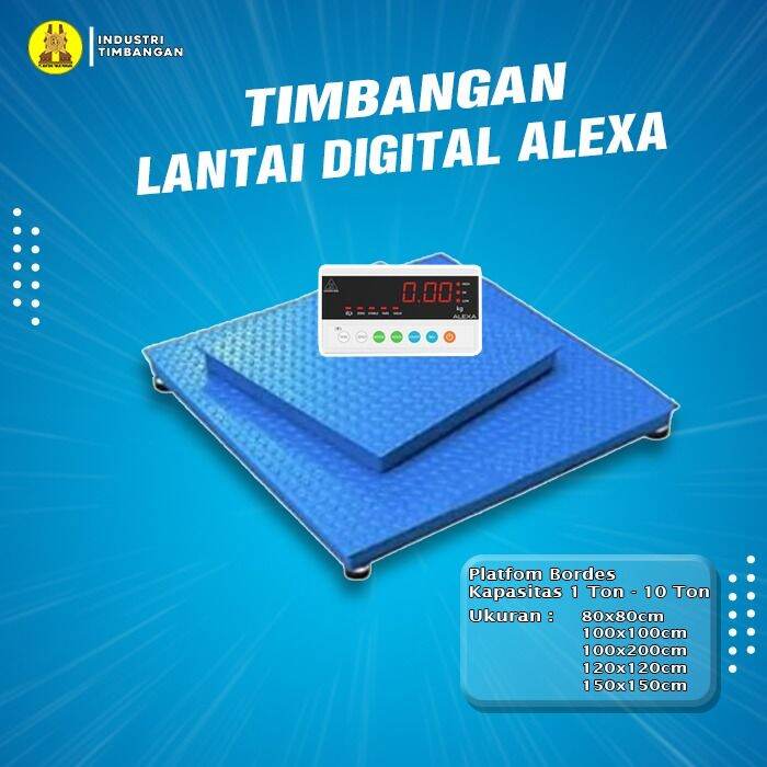 timbangan lantai digital 2 ton floorscale merk Alexa uk.1mx1m | Lazada ...
