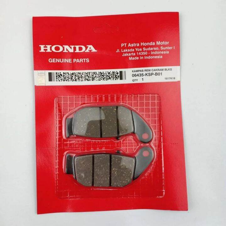Genuine Brake Pad(Rear) for CB150R/CBR150R/CRF150&250/RS150 | Lazada PH