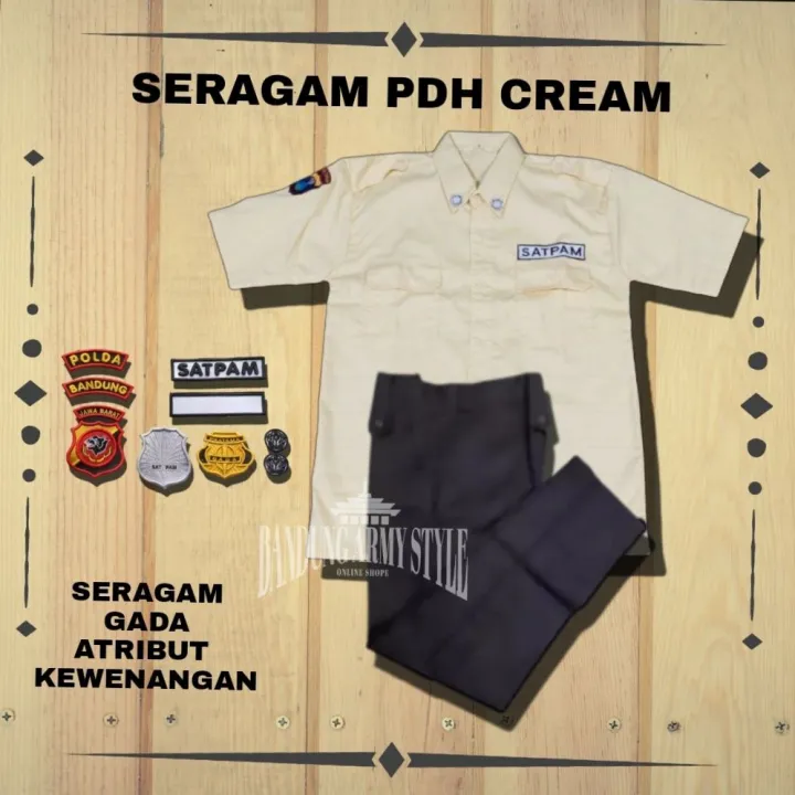 SERAGAM PDH CREAM SATPAM/SECURITY,SERAGAM SECURITY PDH SERAGAM PDH ...