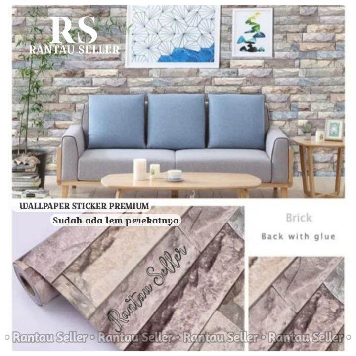 Wallpaper Sticker Dinding Motif Batu Alam Warna Batu Alam wallpapar ...