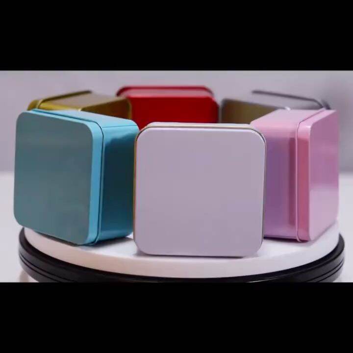 🇲🇾 🏆 Square Tin Metal Wedding Birthday Goodies Doorgift Gift Candy Box ...