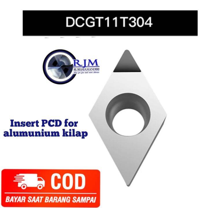insert diamond PCD DCGT 11 T3 04 for alumunium kilap kinclong | Lazada ...