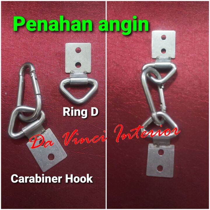 Carabiner Hook plus Ring D untuk penahan angin Roller Blind Outdoor ...