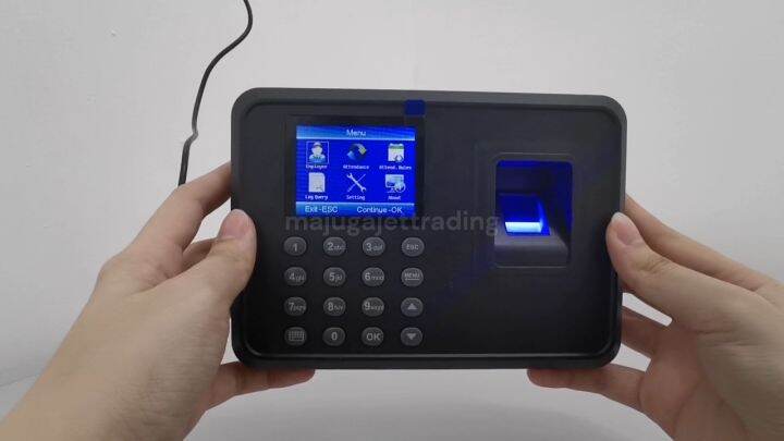 Biometric Fingerprint Attendance Machine Thumbprint Record Worker Absence Office Mesin Punchcard ...