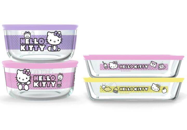 Hello Kitty 8-piece Glass Storage Set PYREX | Lazada PH