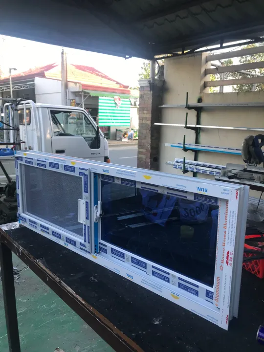 H 40cm X W 120cm Aluminum Sliding Window Reflective Glass With Screen