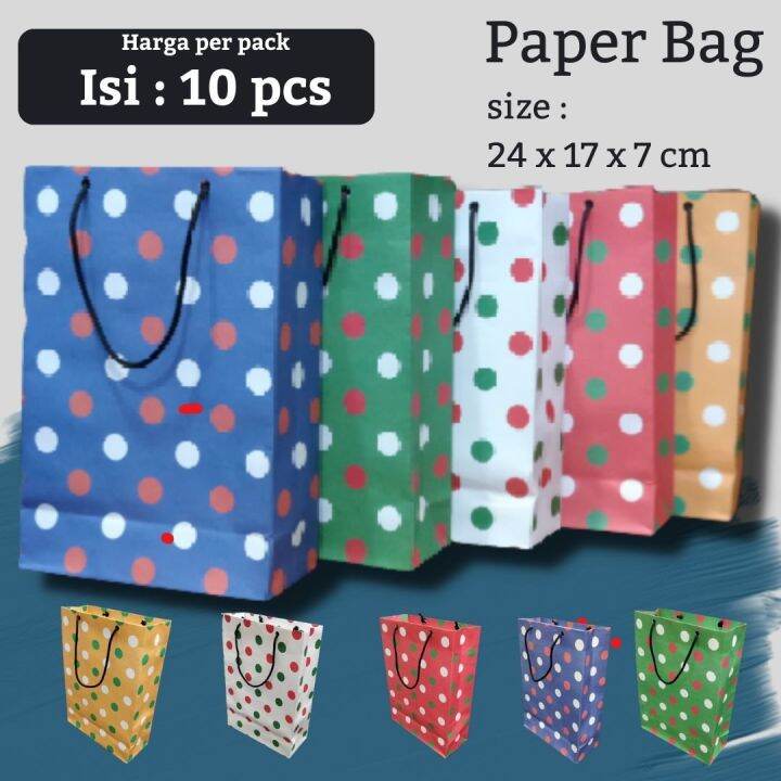 ( 1 pack ) Tas kertas / PAPER BAG MOTIF , paper bag ulang tahun ,tas ...