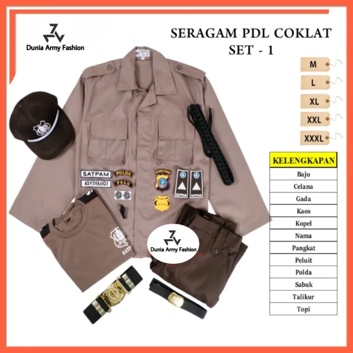 Seragam security terbaru / Seragam PDL terbaru LENGKAP / Seragam Security Coklat / Seragan ...