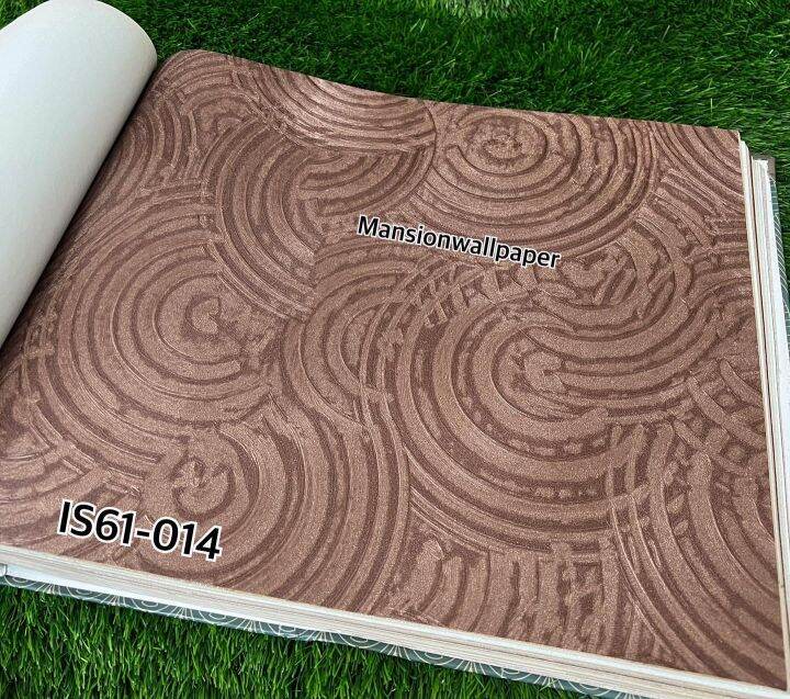 Wallpaper Dinding Lingkaran Bulat Rustik Nuansa Bali Coklat Gold Silver ...
