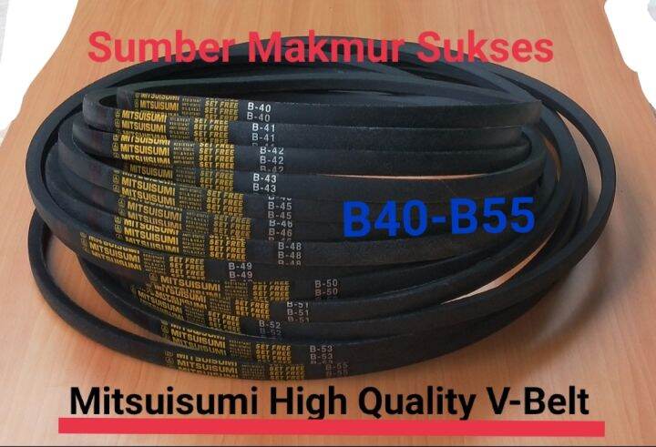 V BELT VANBELT MESIN B40 B41 B42 B43 B44 B45 B46 B47 B48 B49 B50 B51 B52 B53 B54 B55 MITSUISUMI ...