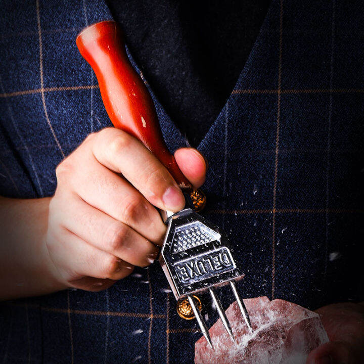 Bartender Ice Cone Three-Head Cone Cocktail Ice Crusher Whiskey Ice ...