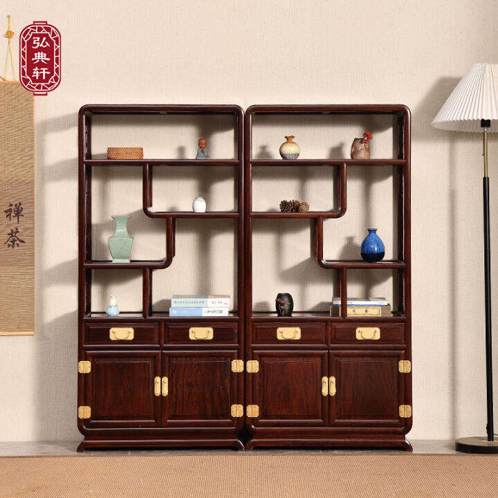 Jinding Rosewood Antique Shelf Solid Wood Chinese Style Duobao Pavilion ...