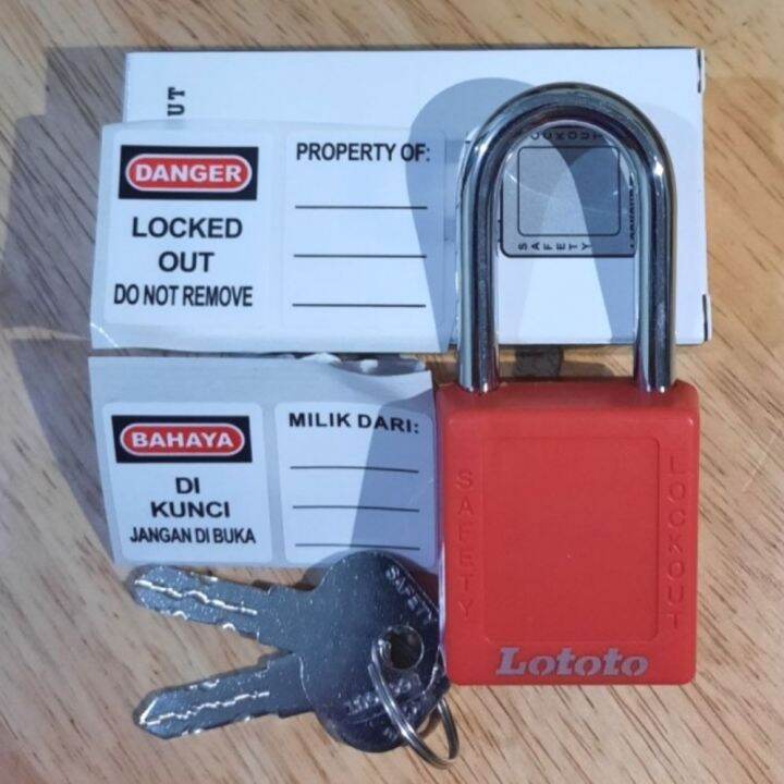 LOTOTO L410MKRed Gembok Safety Lockout Tagout dengan Sistem Anak Kunci ...