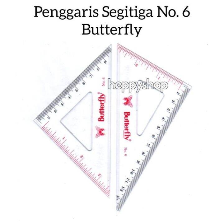 Penggaris Segitiga No. 6 Butterfly | Lazada Indonesia
