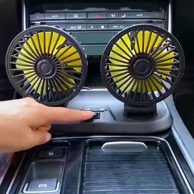 Panesonic Double head car fan low decibel mute three wind speed large ...
