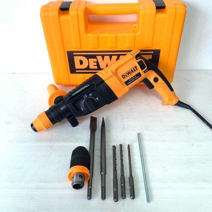 Dewalt สว่านโรตารี่ 3 ระบบ 8 หุน (26mm.) Rotary Hammer 2100W พร้อมกล่องจัดเก็บอุปกรณ์คุณภาพดี ...