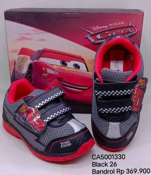 Sepatu Anak Disney Pixar Cars Lightning McQueen Slip On With Velcro ...